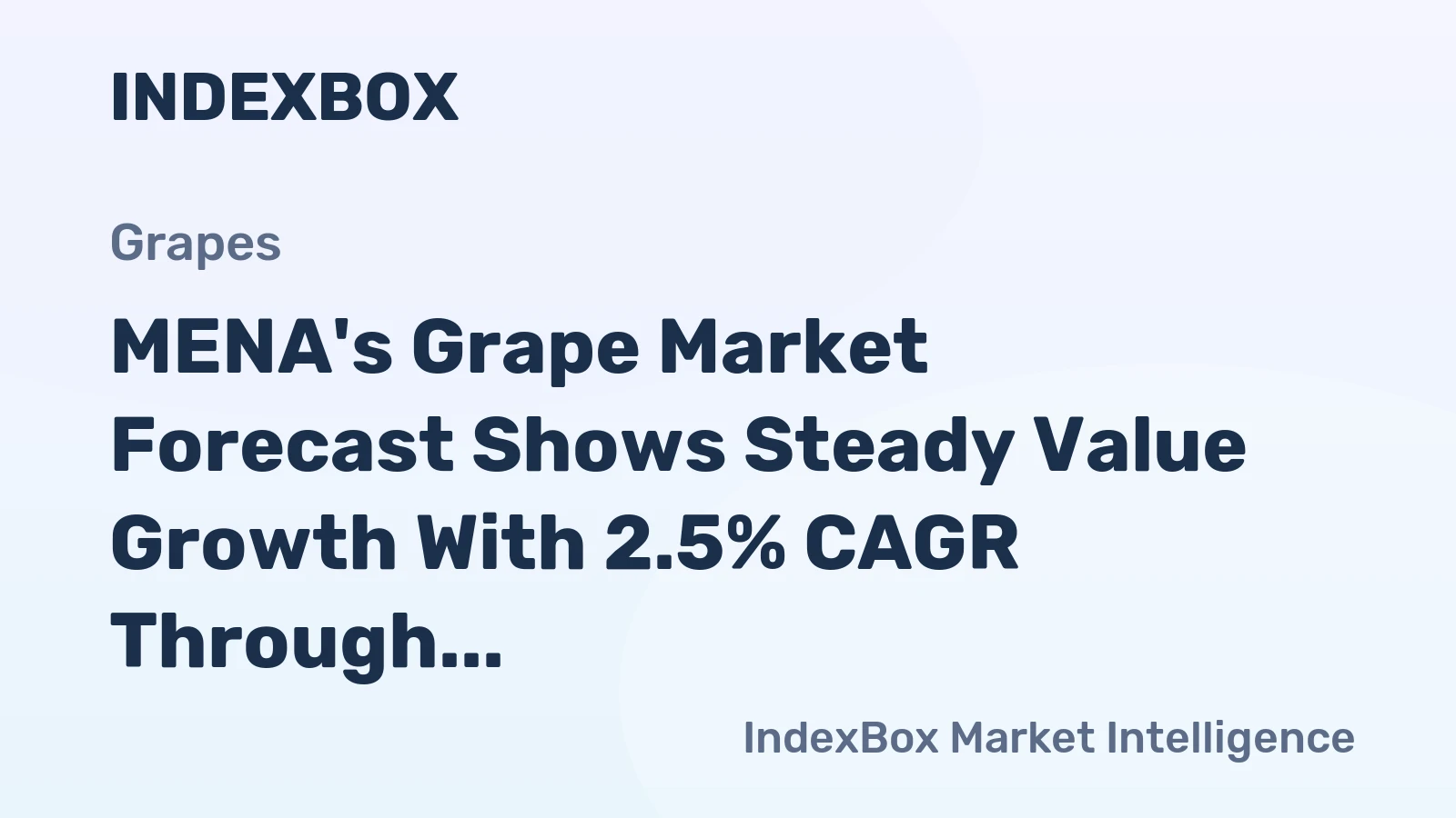 MENA's Grape Market Forecast Shows Steady Value Growth With 2.5% CAGR Through 2035