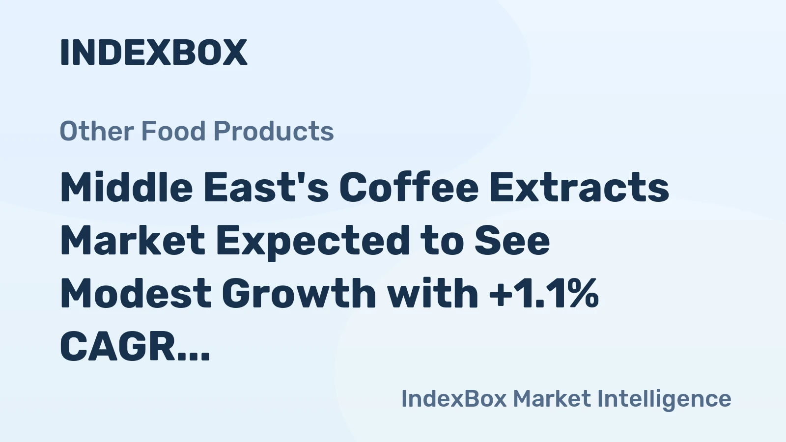 Middle East's Coffee Extracts Market Expected to See Modest Growth with +1.1% CAGR through 2035