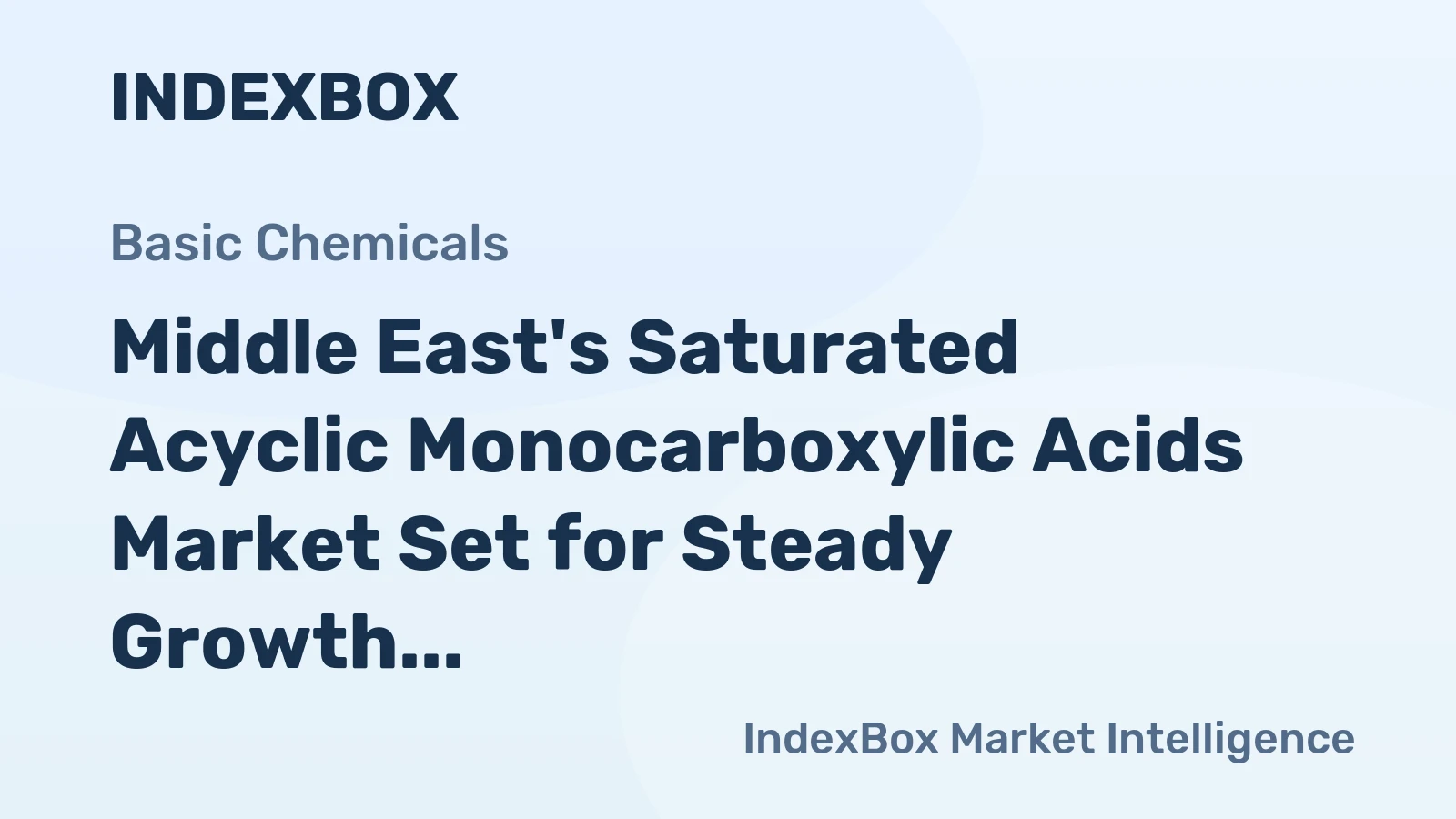 Middle East's Saturated Acyclic Monocarboxylic Acids Market Set for Steady Growth with 1.8% CAGR Through 2035