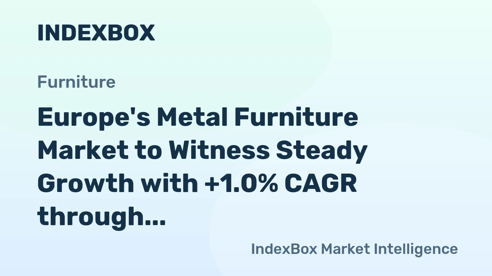 Europe's Metal Furniture Market to Witness Steady Growth with +1.0% CAGR through 2035