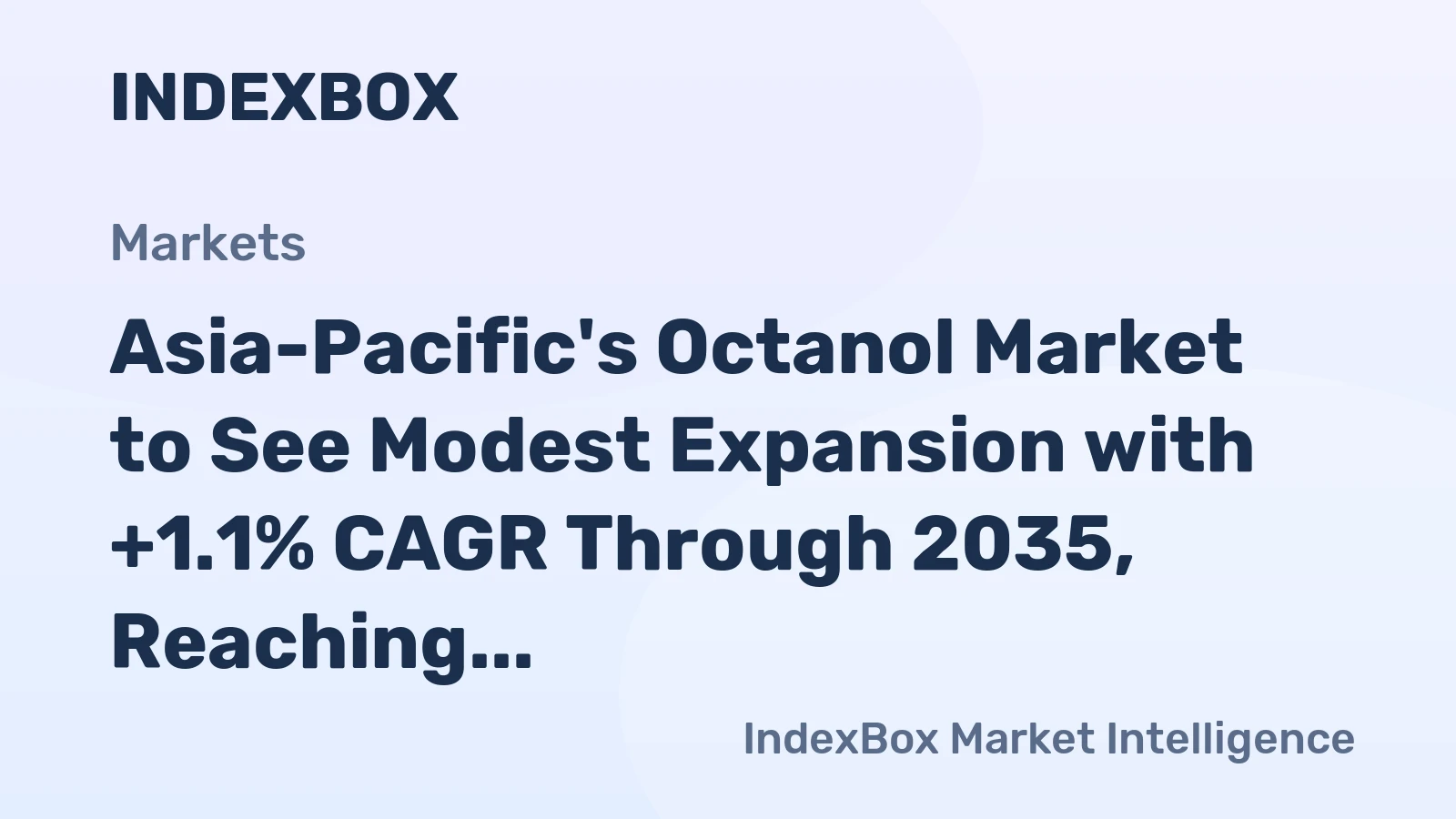 Asia-Pacific's Octanol Market to See Modest Expansion with +1.1% CAGR Through 2035, Reaching 3.7M Tons