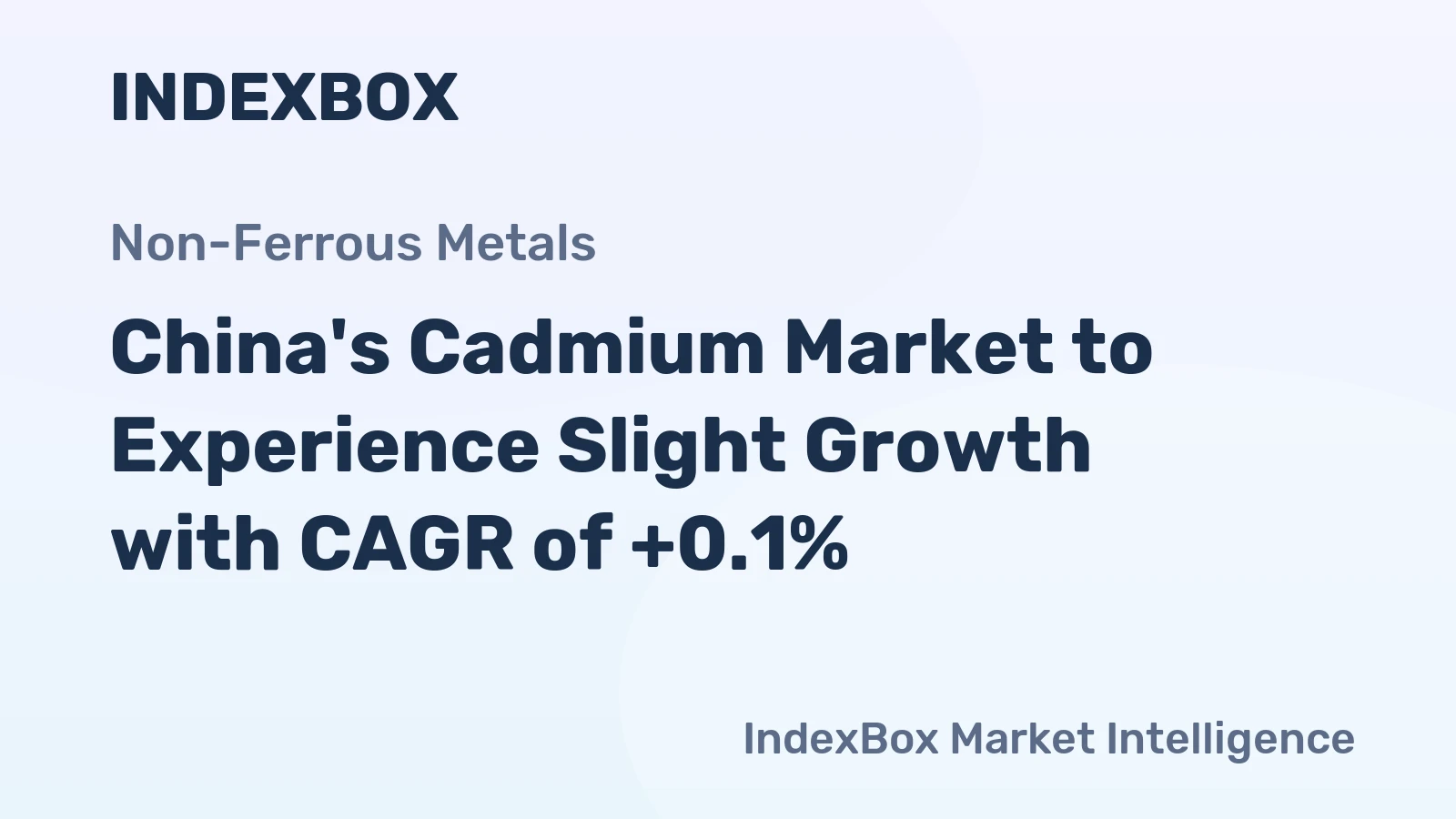 China's Cadmium Market to Experience Slight Growth with CAGR of +0.1%