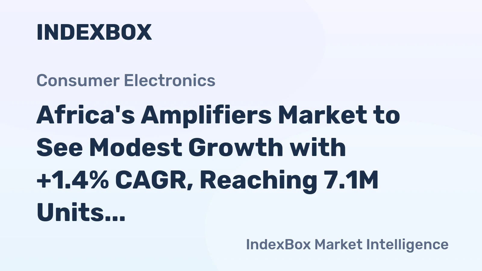 Africa's Amplifiers Market to See Modest Growth with +1.4% CAGR, Reaching 7.1M Units by 2035
