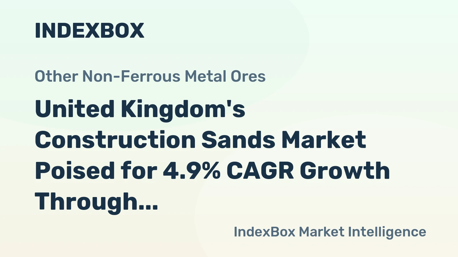 United Kingdom's Construction Sands Market Poised for 4.9% CAGR Growth Through 2035