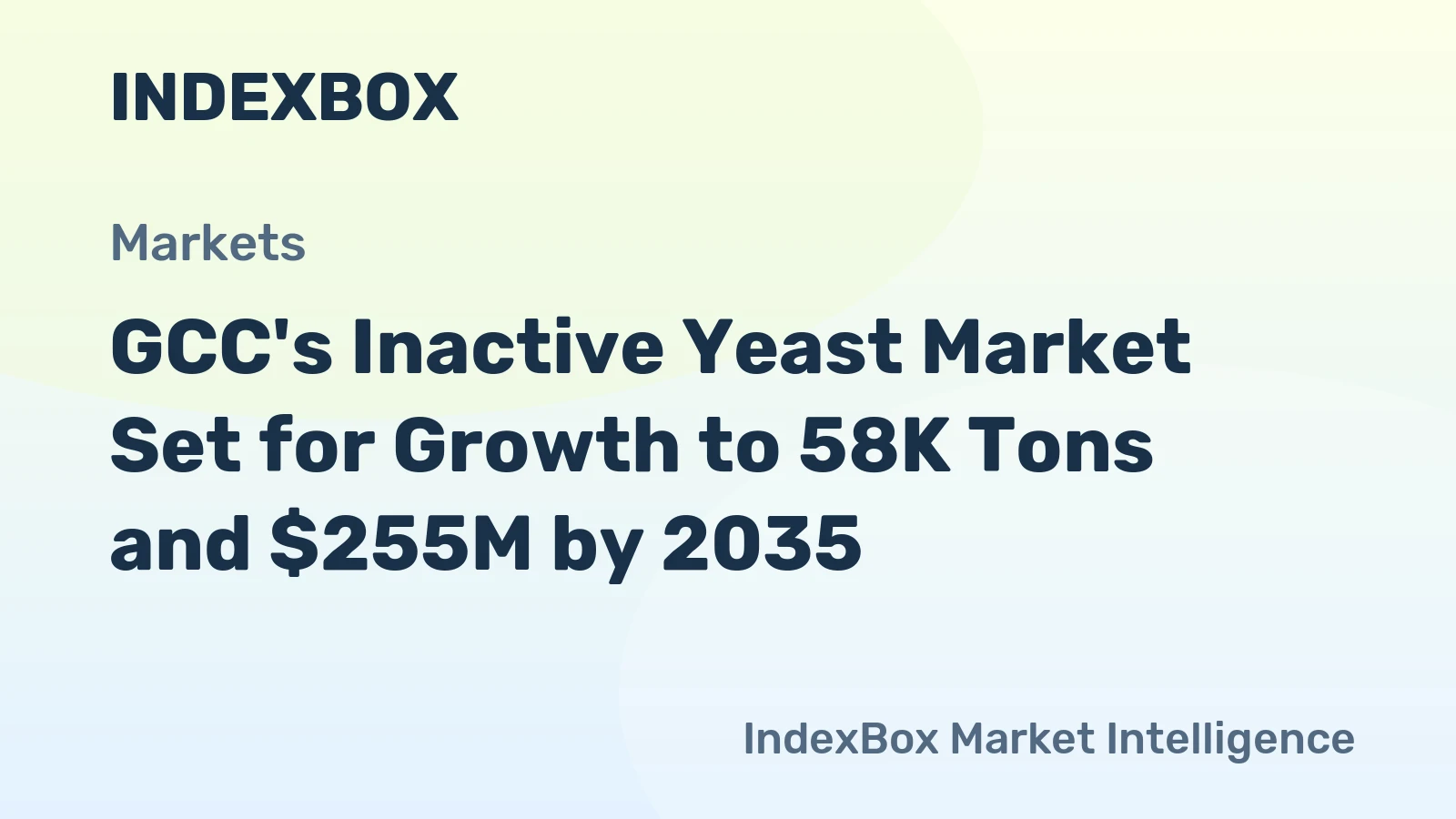 GCC's Inactive Yeast Market Set for Growth to 58K Tons and $255M by 2035