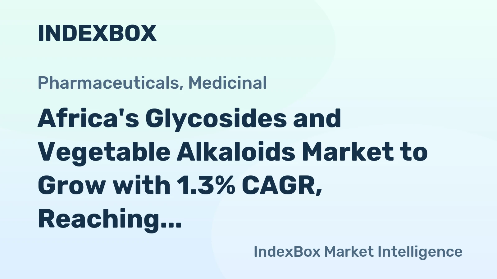 Africa's Glycosides and Vegetable Alkaloids Market to Grow with 1.3% CAGR, Reaching $2.2B by 2035