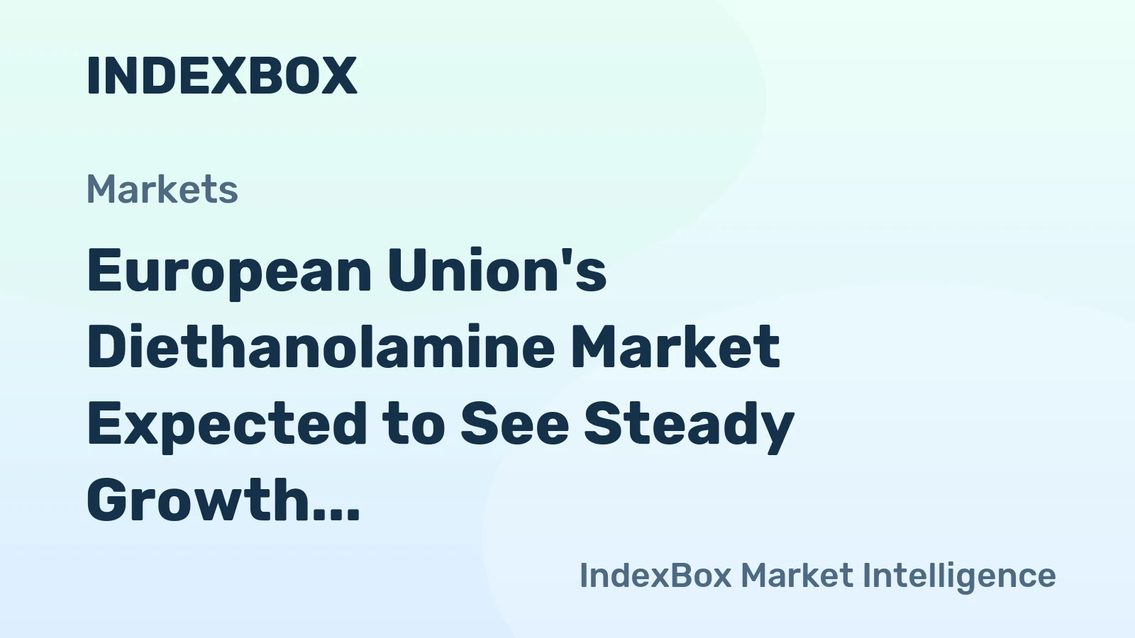 European Union's Diethanolamine Market Expected to See Steady Growth with a CAGR of +2.9% Towards 2035