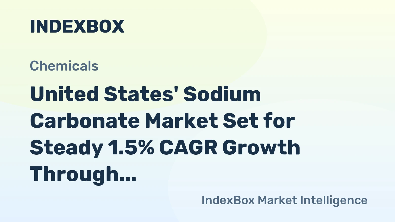United States' Sodium Carbonate Market Set for Steady 1.5% CAGR Growth Through 2035