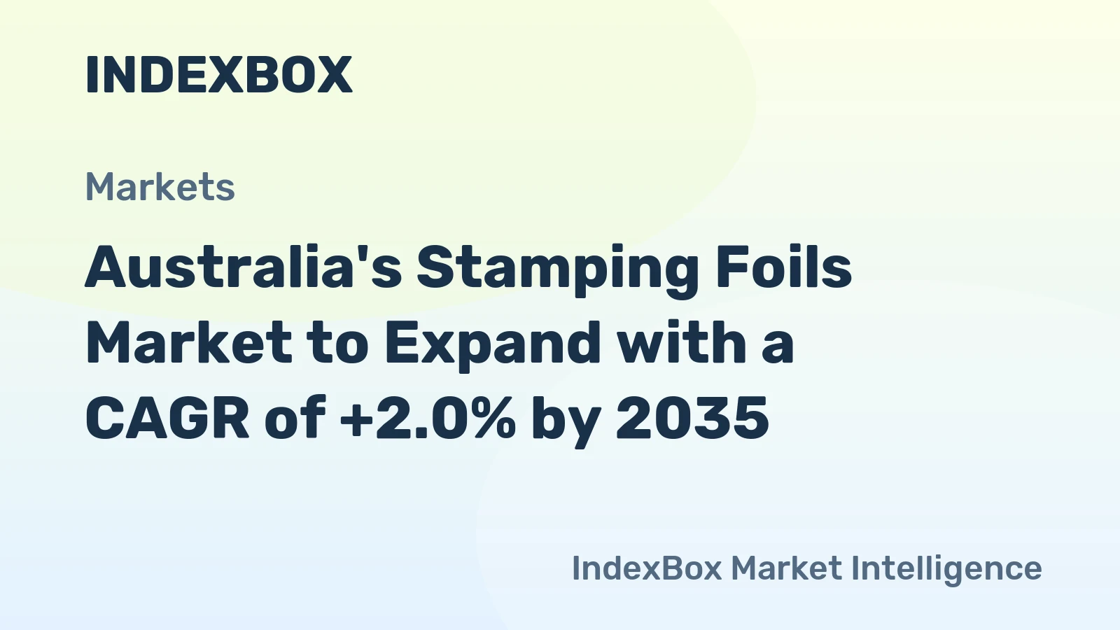 Australia's Stamping Foils Market to Expand with a CAGR of +2.0% by 2035
