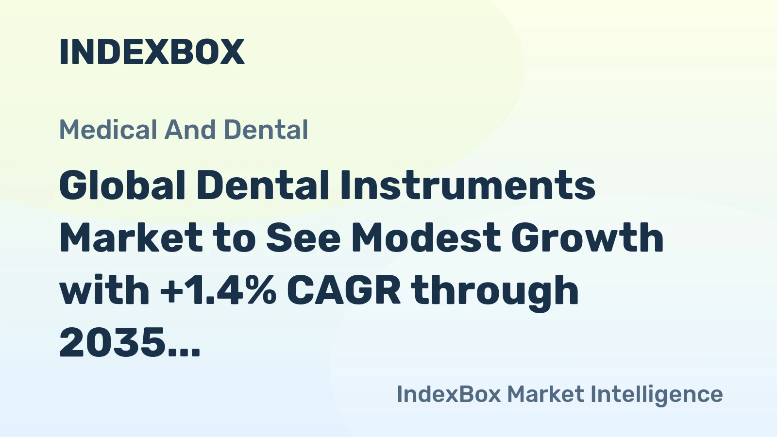 Global Dental Instruments Market to See Modest Growth with +1.4% CAGR through 2035