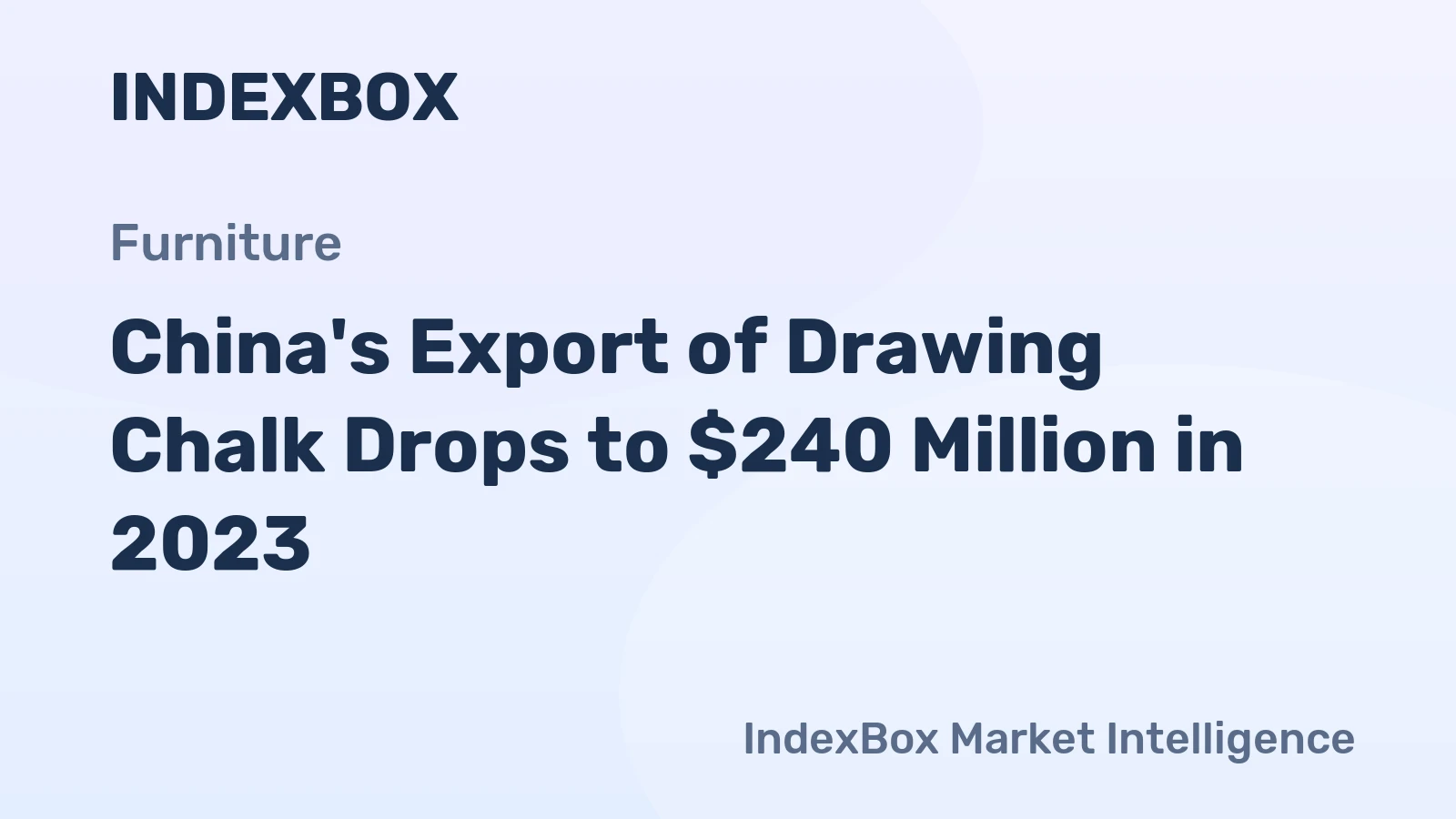 China's Export of Drawing Chalk Drops to $240 Million in 2023