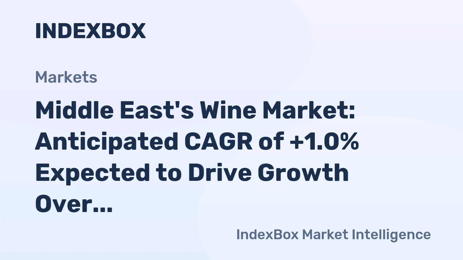 Middle East's Wine Market: Anticipated CAGR of +1.0% Expected to Drive Growth Over Next Decade