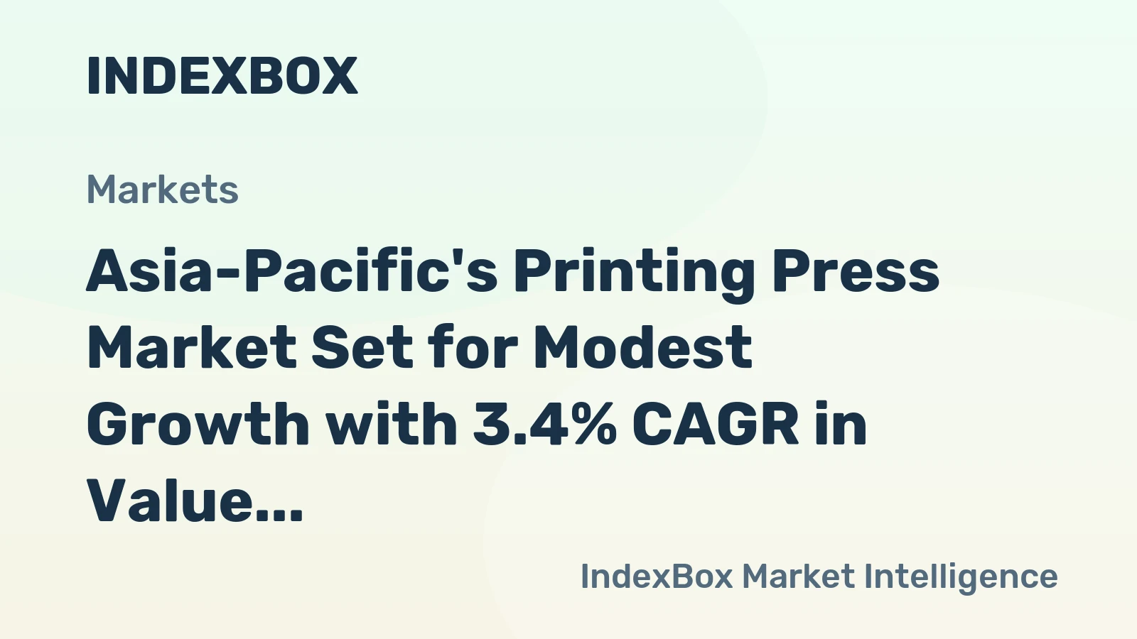 Asia-Pacific's Printing Press Market Set for Modest Growth with 3.4% CAGR in Value Through 2035