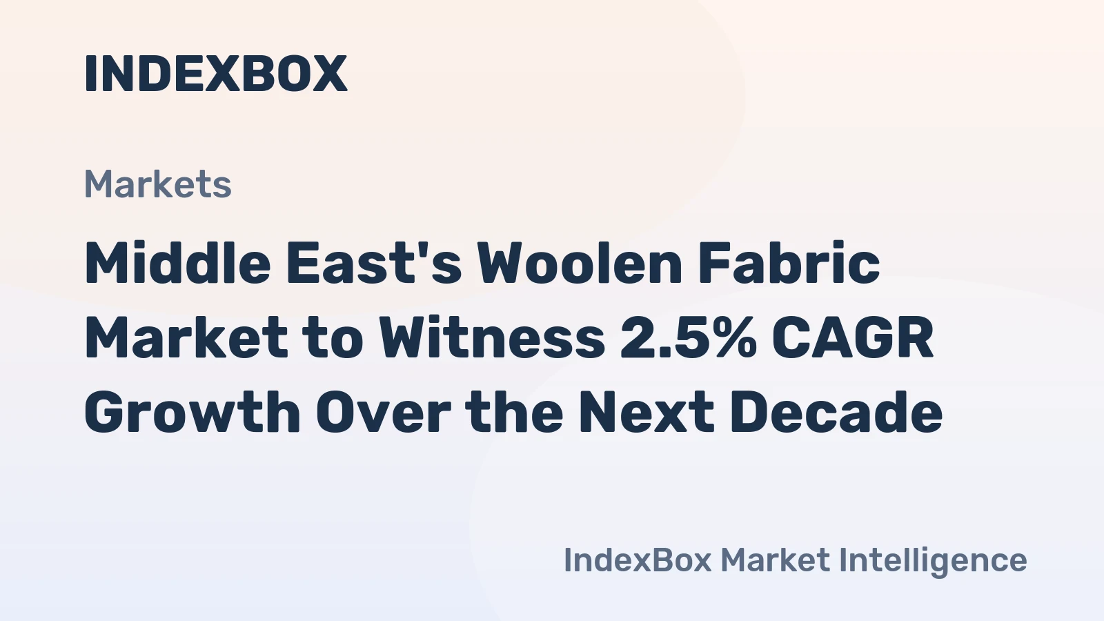 Middle East's Woolen Fabric Market to Witness 2.5% CAGR Growth Over the Next Decade