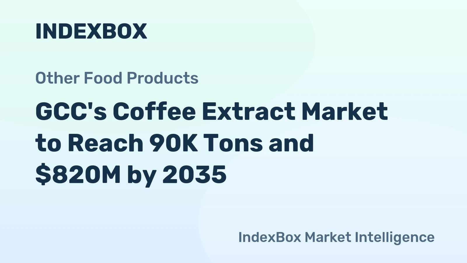 GCC's Coffee Extract Market to Reach 90K Tons and $820M by 2035