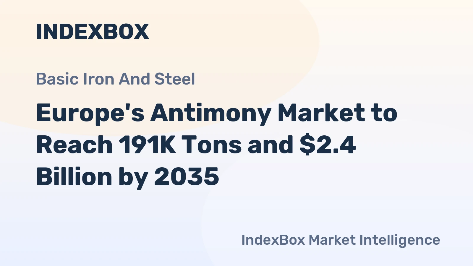 Europe's Antimony Market to Reach 191K Tons and $2.4 Billion by 2035