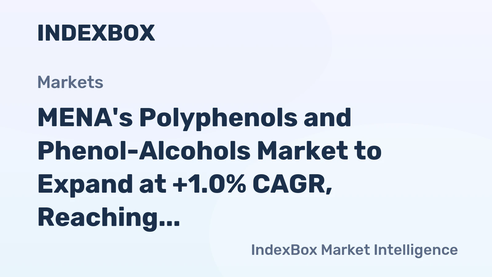 MENA's Polyphenols and Phenol-Alcohols Market to Expand at +1.0% CAGR, Reaching 7.1K Tons by 2035
