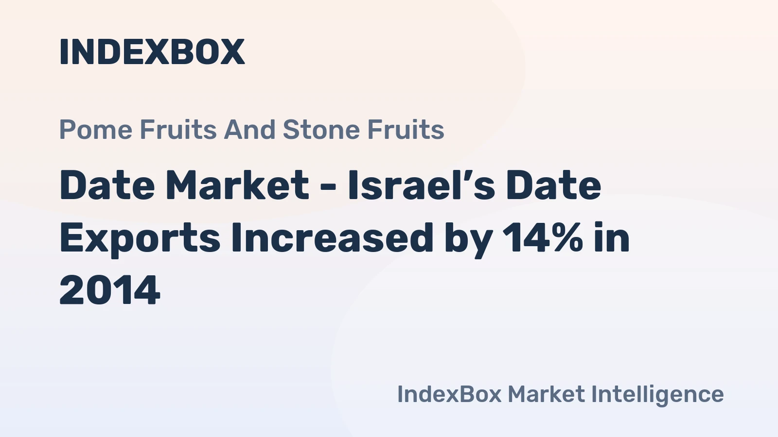 Date Market - Israel’s Date Exports Increased by 14% in 2014