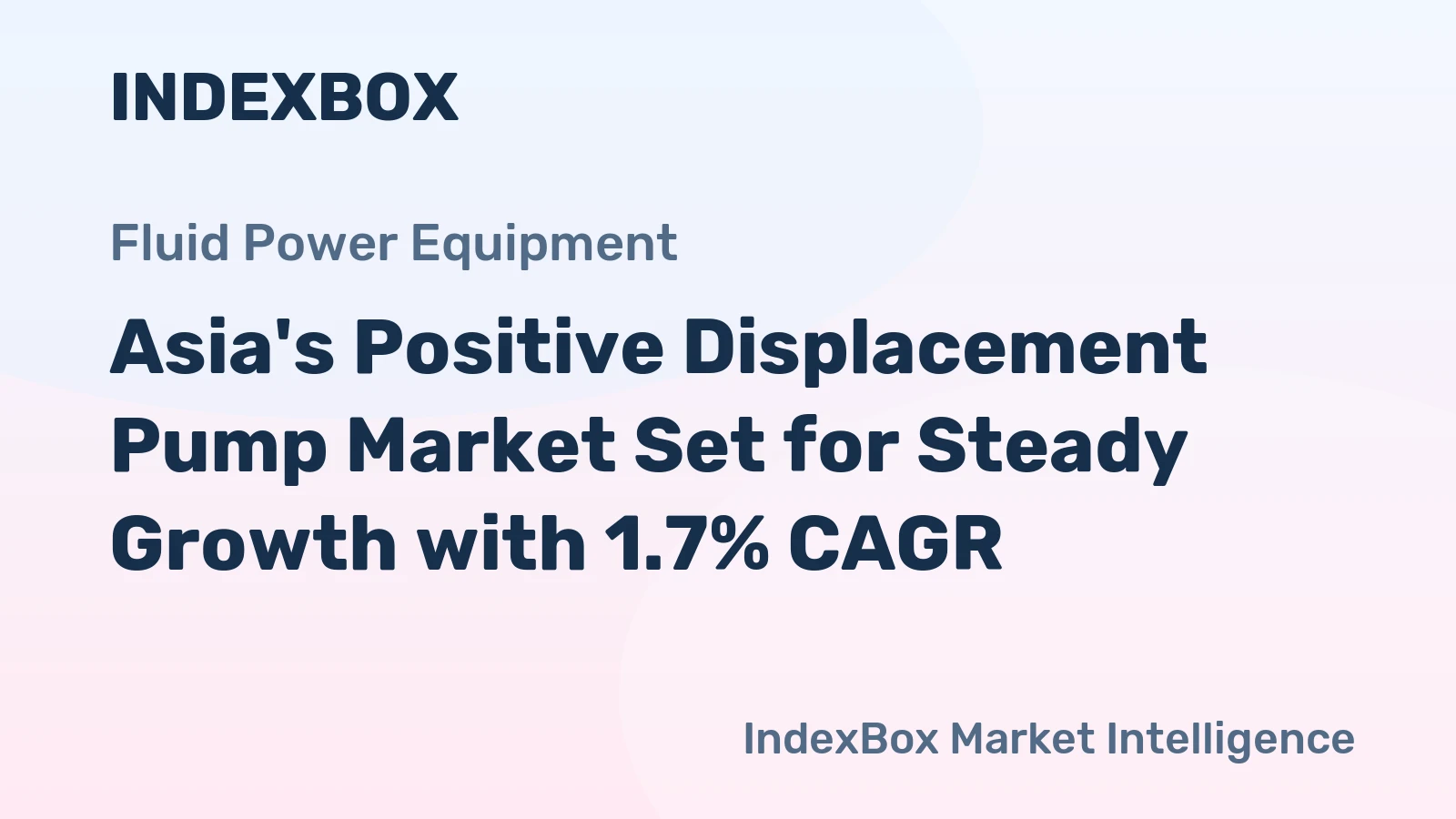 Asia's Positive Displacement Pump Market Set for Steady Growth with 1.7% CAGR