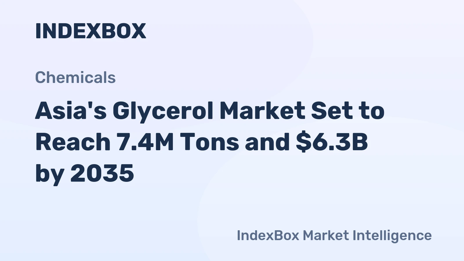 Asia's Glycerol Market Set to Reach 7.4M Tons and $6.3B by 2035