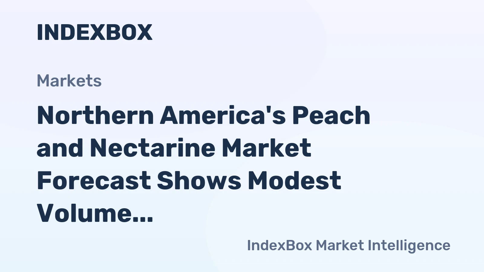 Northern America's Peach and Nectarine Market Forecast Shows Modest Volume Growth at 0.3% CAGR Through 2035
