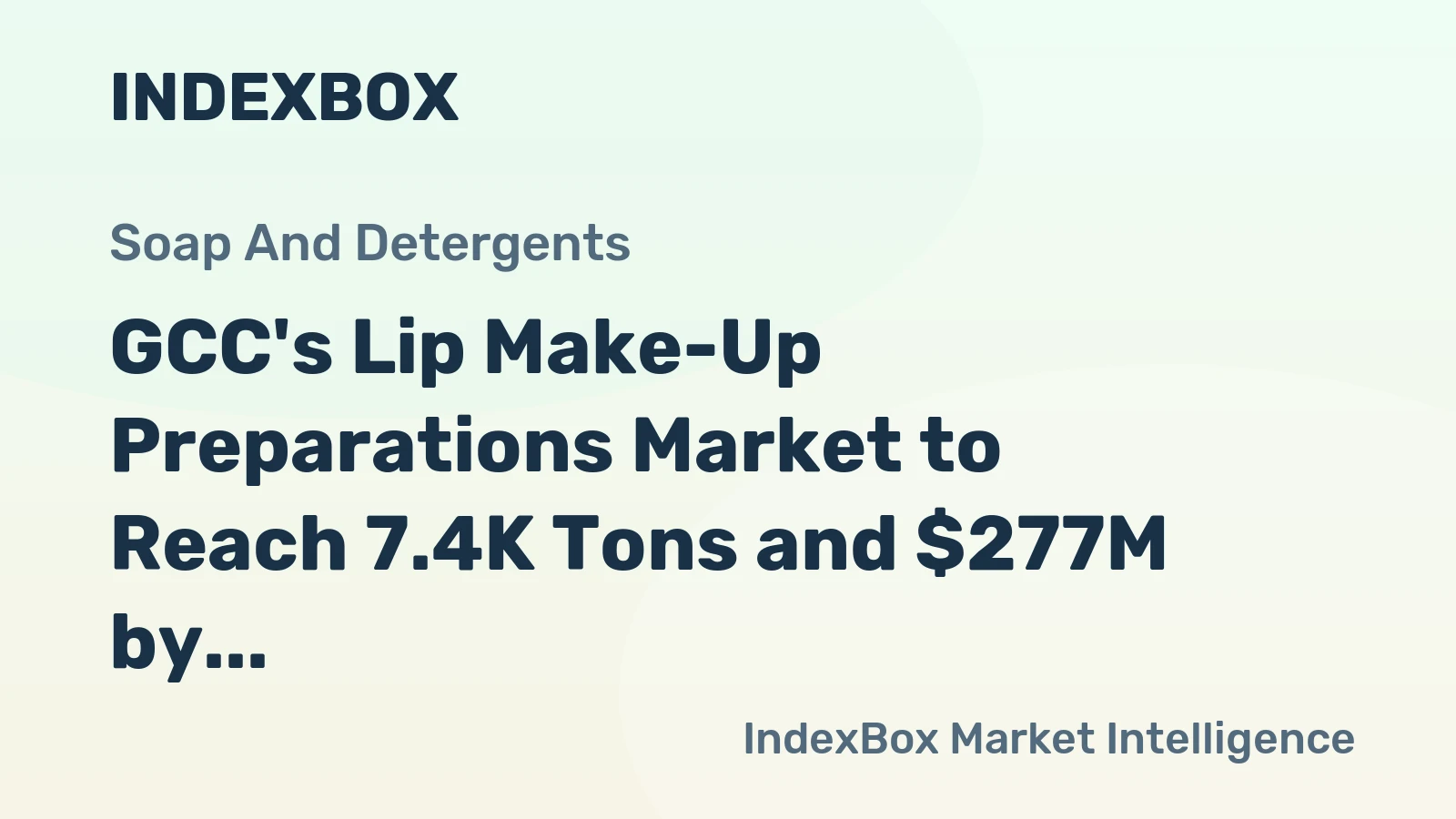 GCC's Lip Make-Up Preparations Market to Reach 7.4K Tons and $277M by 2035