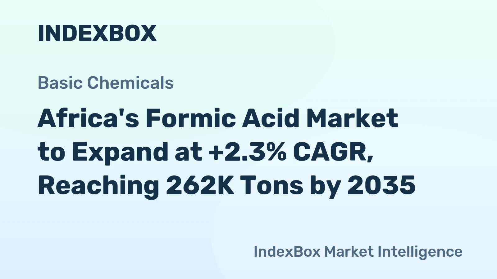 Africa's Formic Acid Market to Expand at +2.3% CAGR, Reaching 262K Tons by 2035