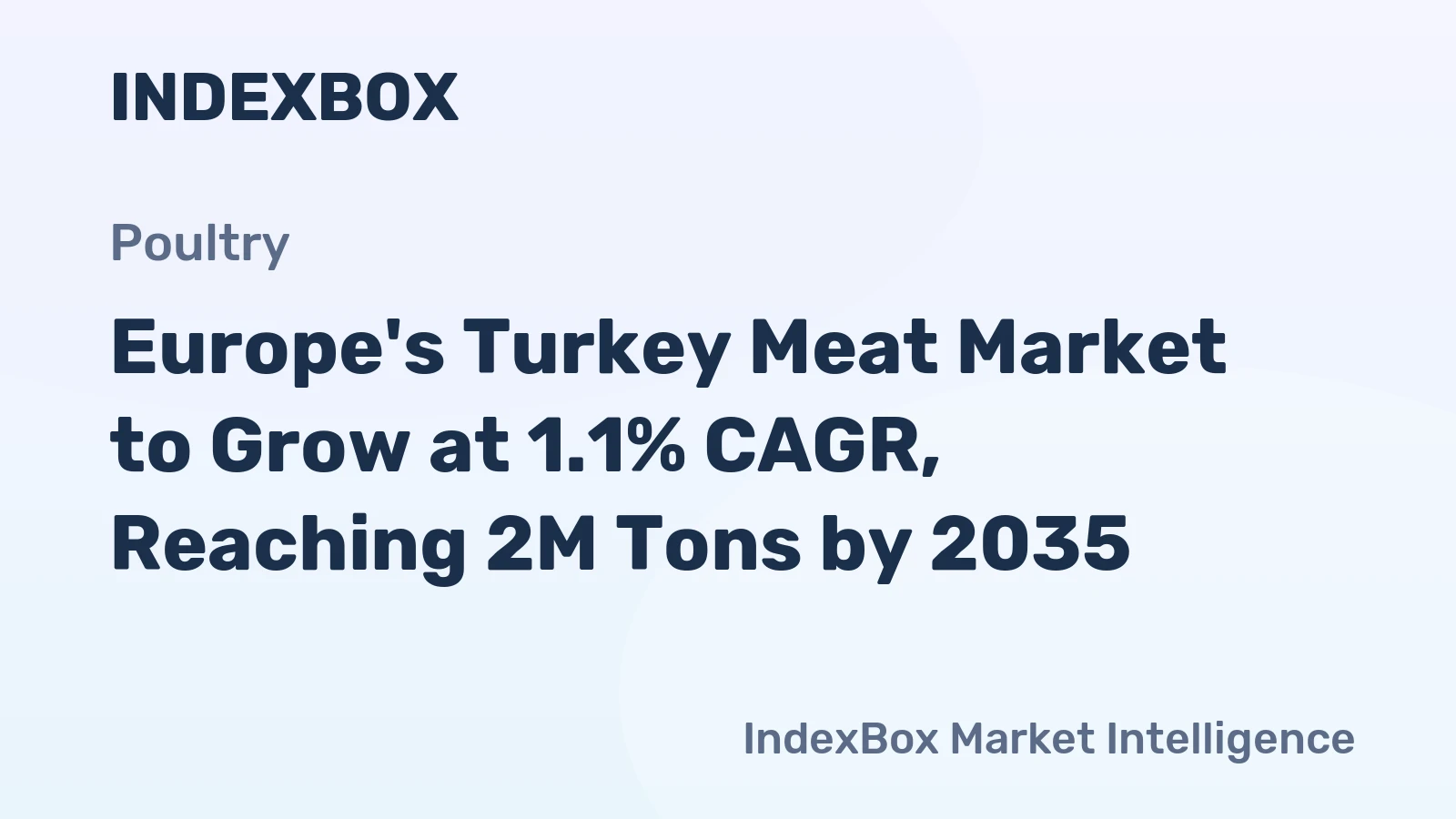 Europe's Turkey Meat Market to Grow at 1.1% CAGR, Reaching 2M Tons by 2035