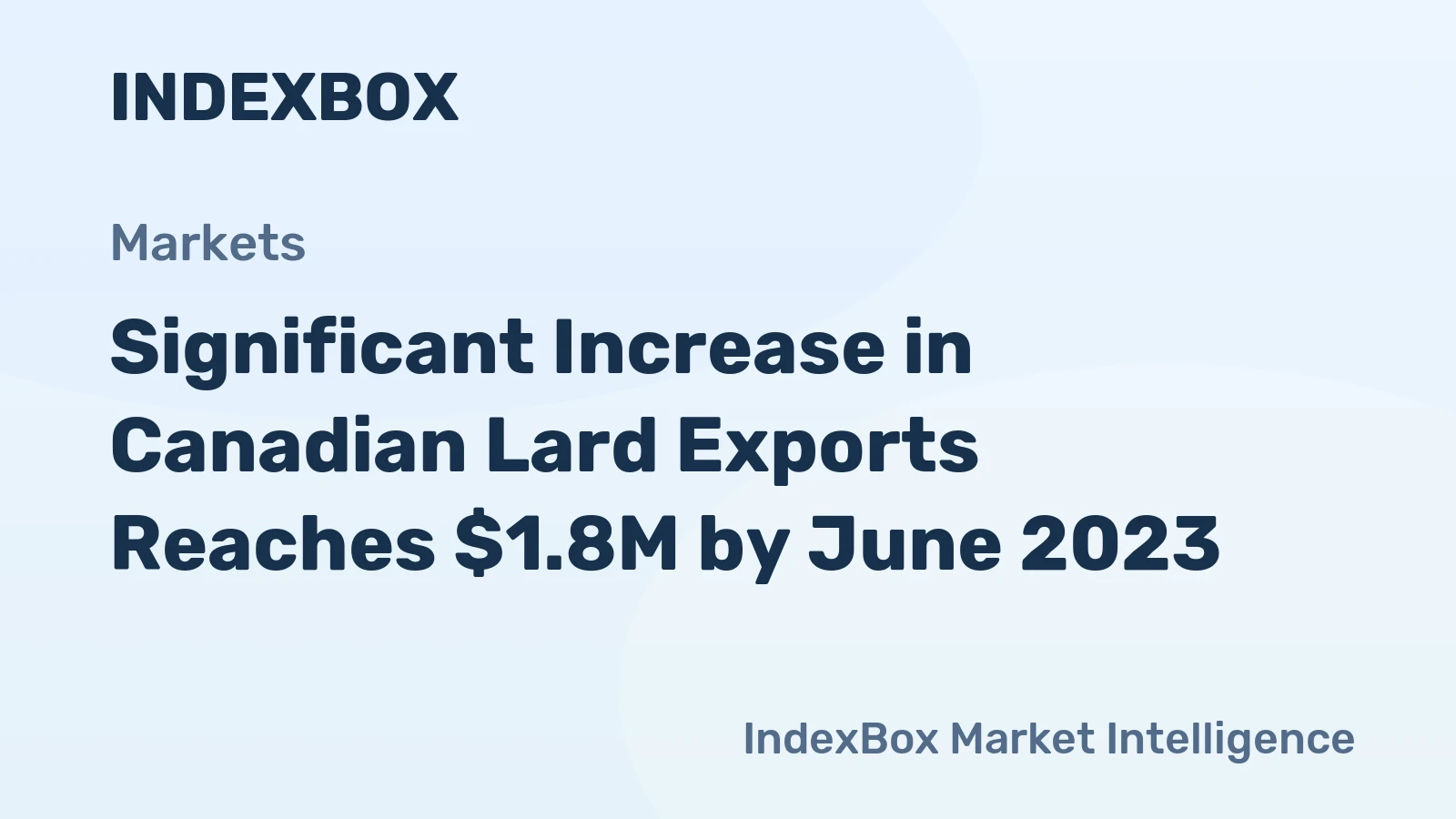 Significant Increase in Canadian Lard Exports Reaches $1.8M by June 2023