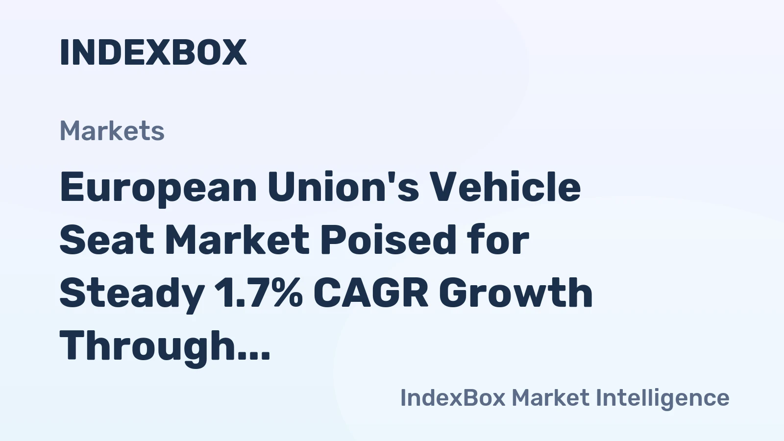 European Union's Vehicle Seat Market Poised for Steady 1.7% CAGR Growth Through 2035