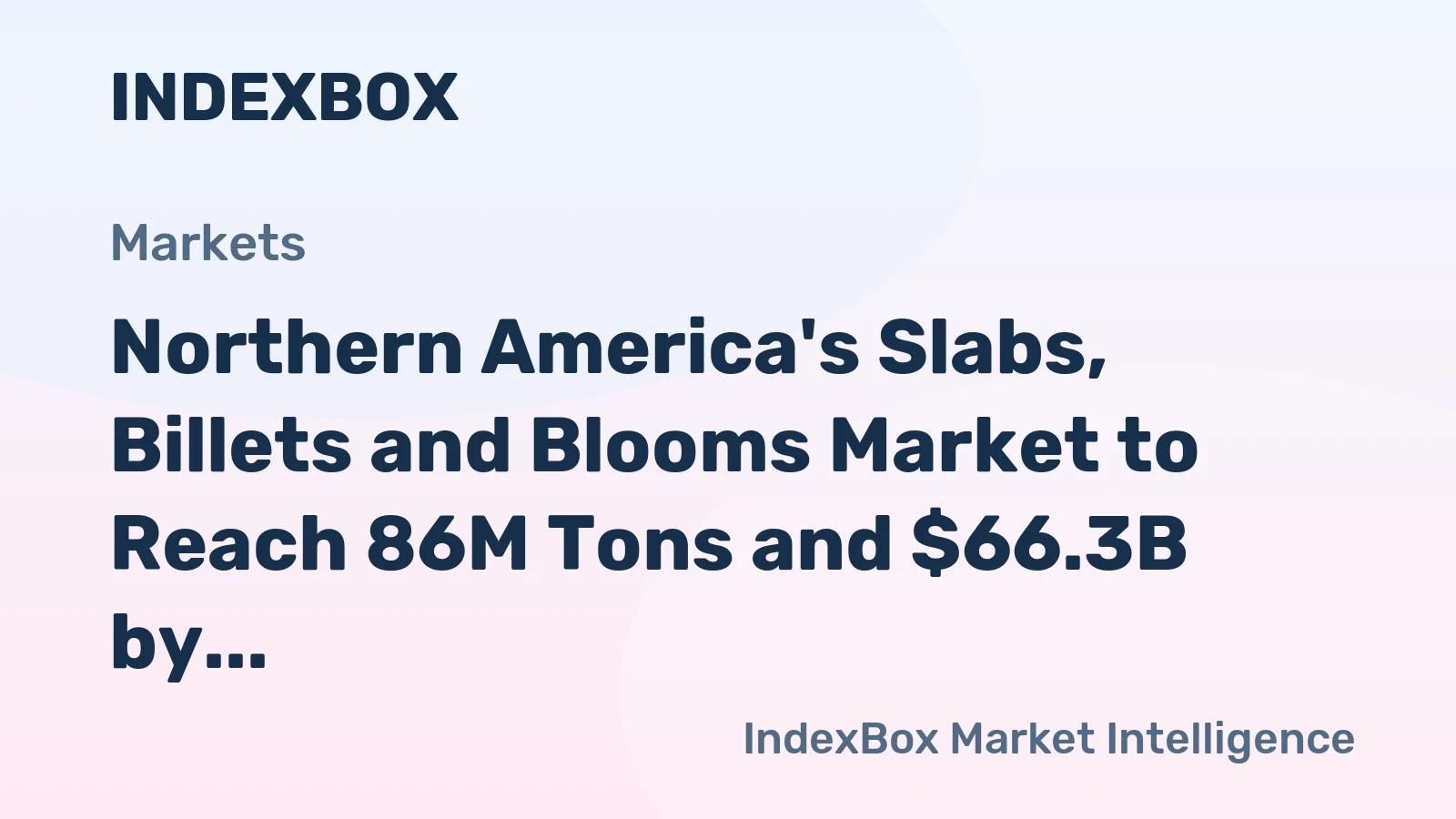 Northern America's Slabs, Billets and Blooms Market to Reach 86M Tons and $66.3B by 2035