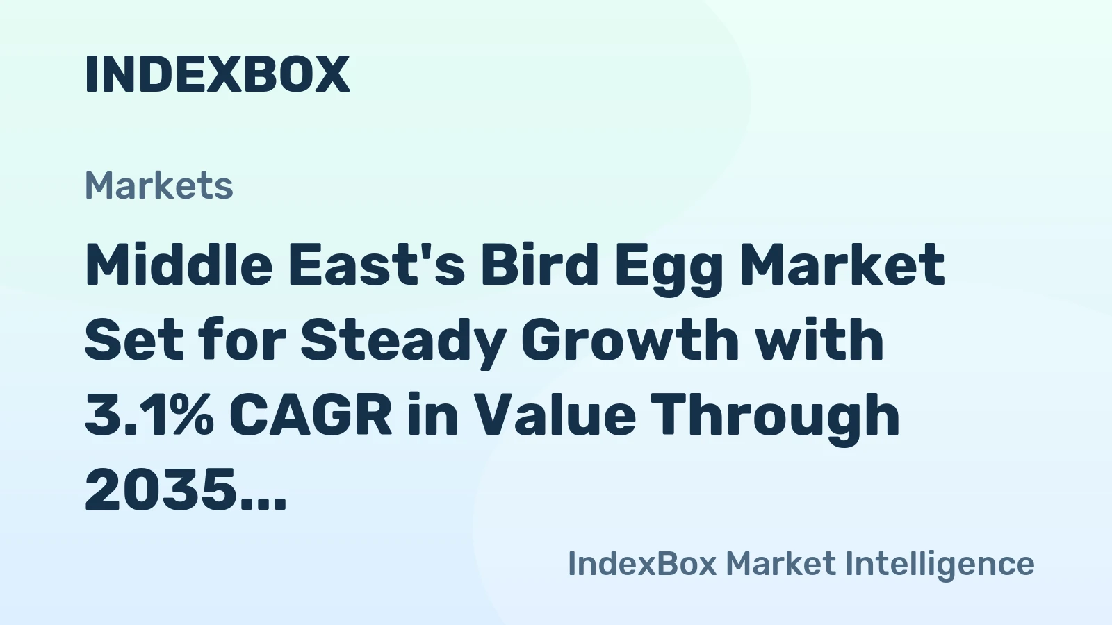 Middle East's Bird Egg Market Set for Steady Growth with 3.1% CAGR in Value Through 2035