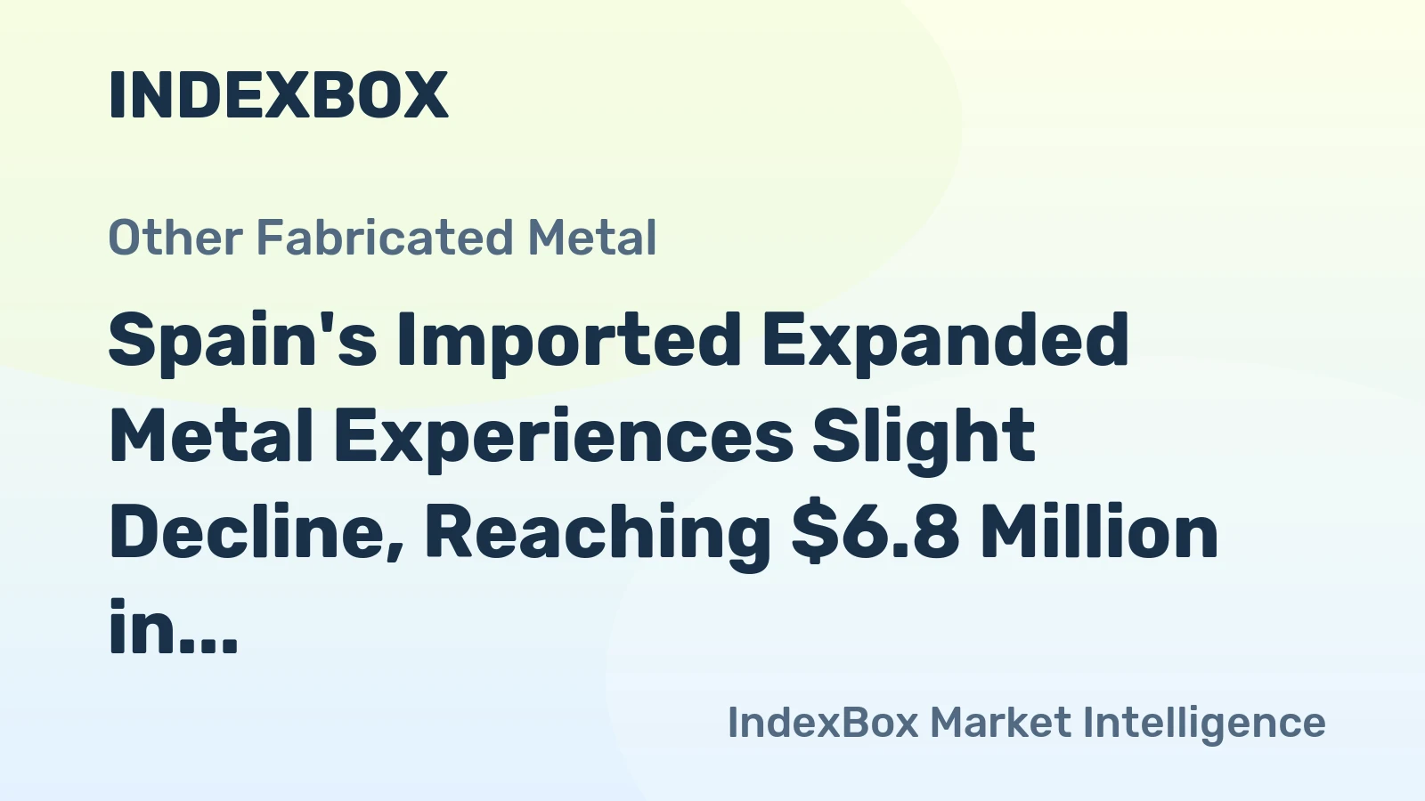 Spain's Imported Expanded Metal Experiences Slight Decline, Reaching $6.8 Million in 2024
