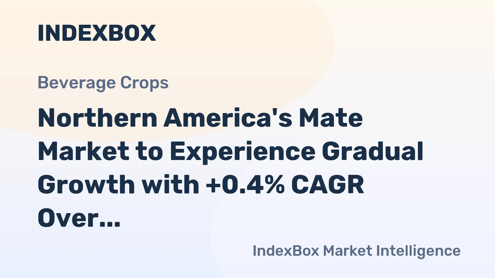 Northern America's Mate Market to Experience Gradual Growth with +0.4% CAGR Over Next Decade
