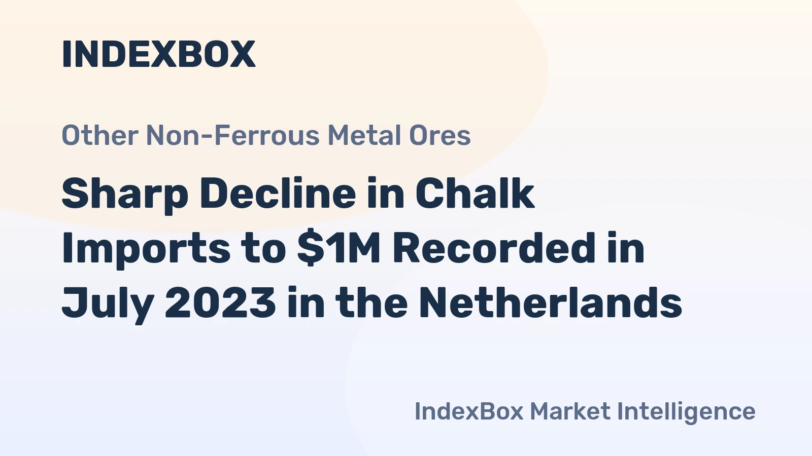 Sharp Decline in Chalk Imports to $1M Recorded in July 2023 in the Netherlands
