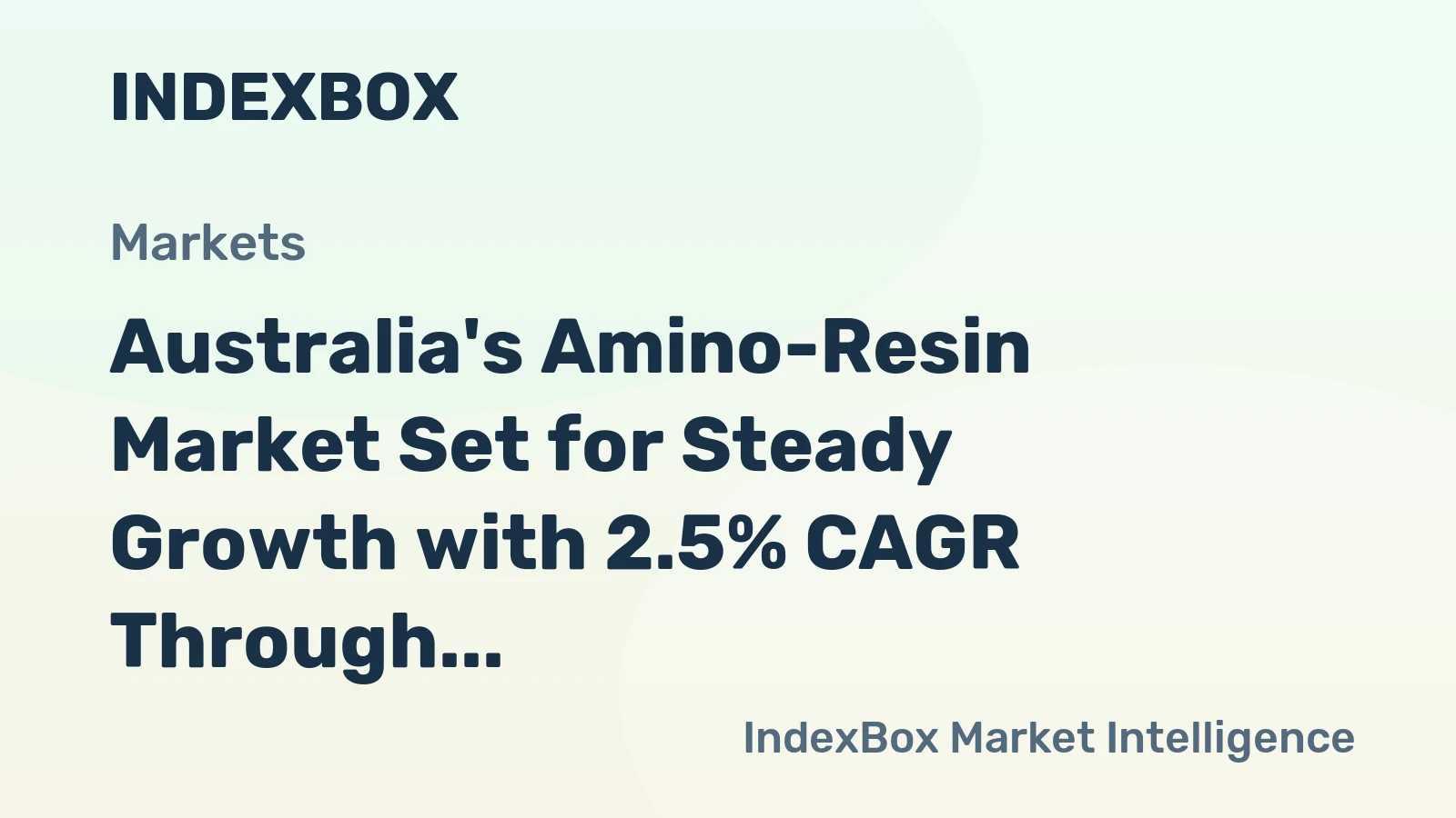 Australia's Amino-Resin Market Set for Steady Growth with 2.5% CAGR Through 2035