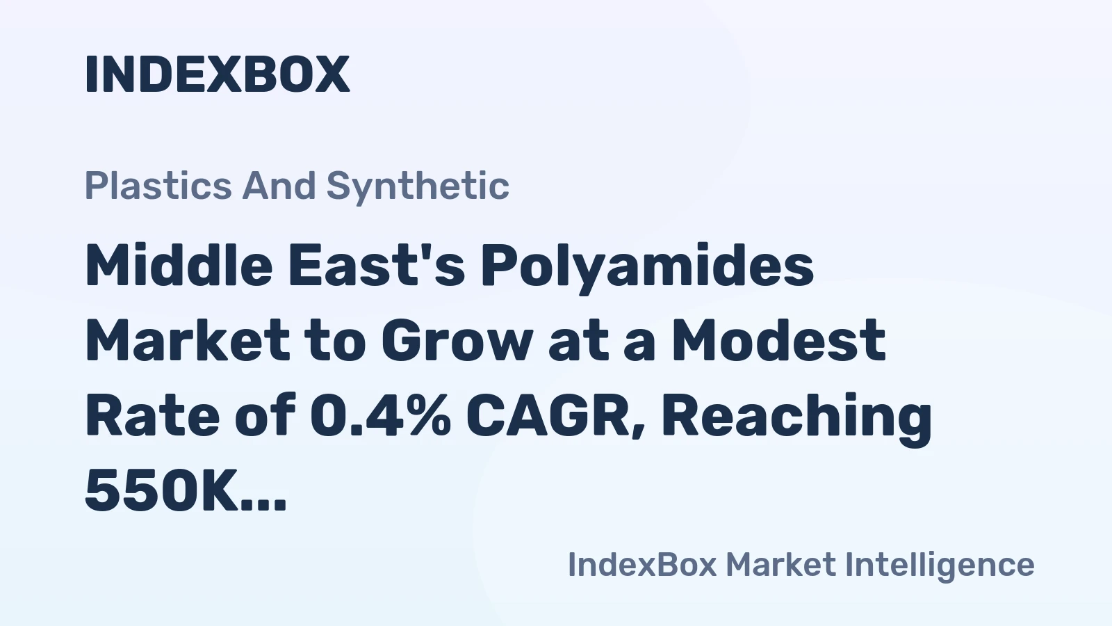 Middle East's Polyamides Market to Grow at a Modest Rate of 0.4% CAGR, Reaching 550K Tons by 2035