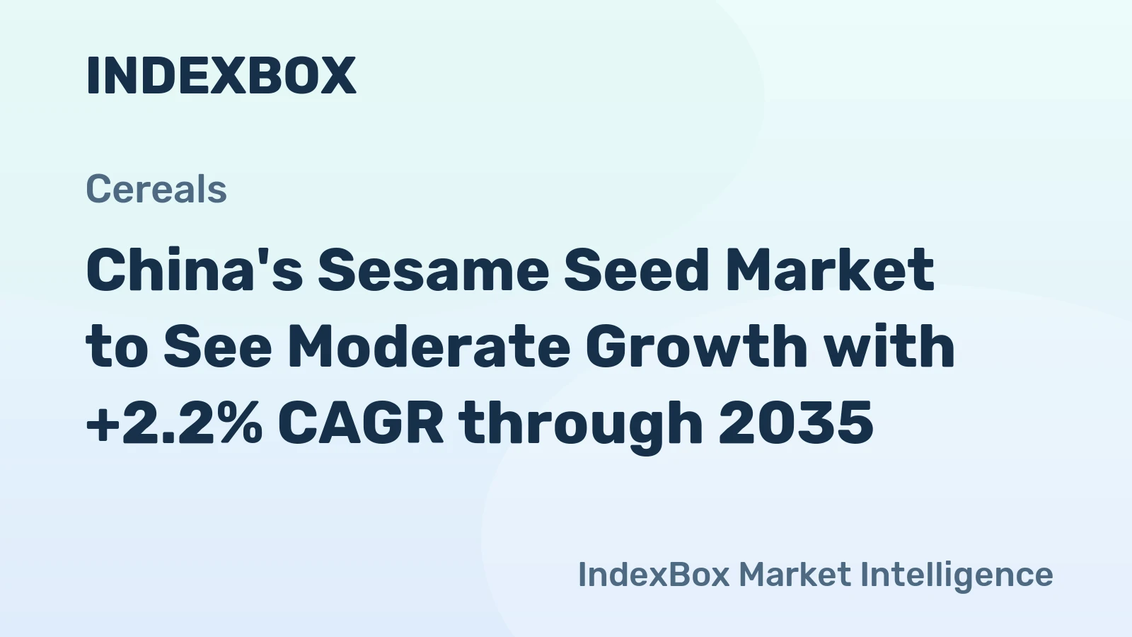 China's Sesame Seed Market to See Moderate Growth with +2.2% CAGR through 2035