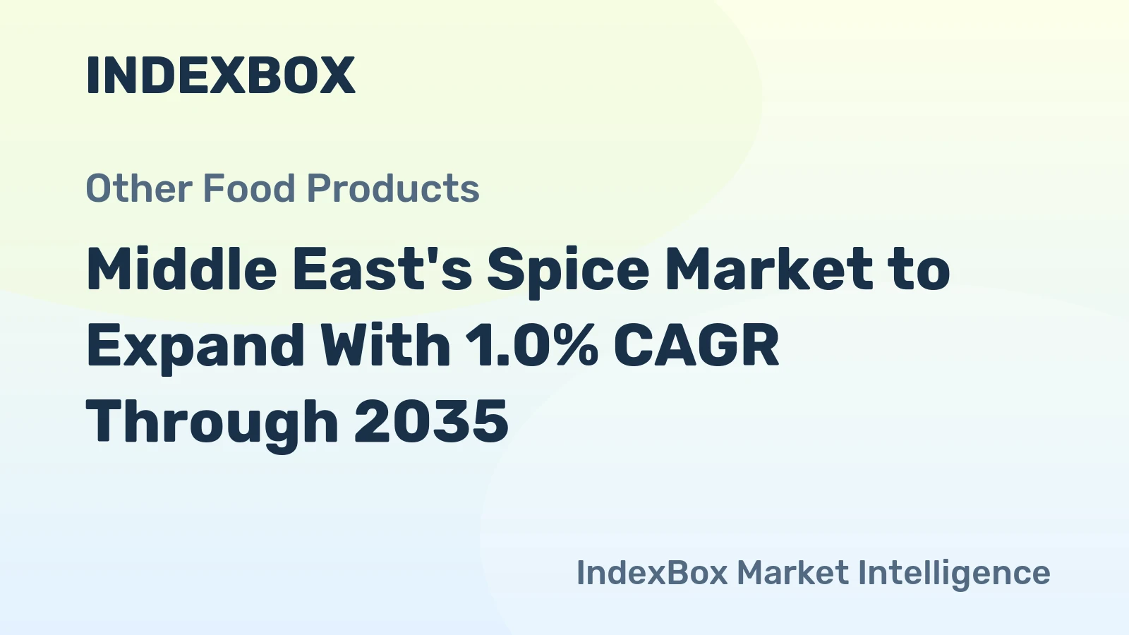 Middle East's Spice Market to Expand With 1.0% CAGR Through 2035