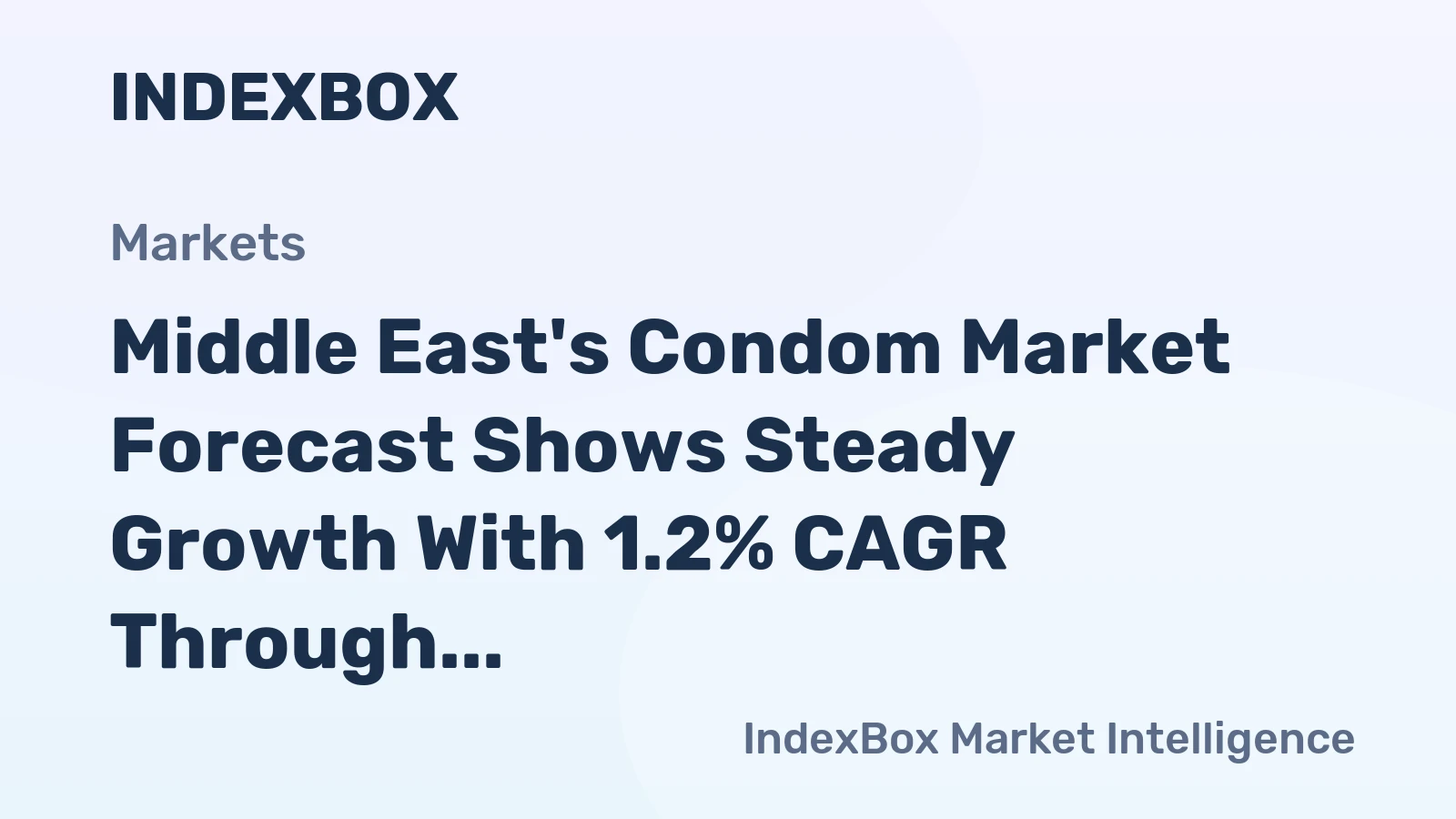Middle East's Condom Market Forecast Shows Steady Growth With 1.2% CAGR Through 2035
