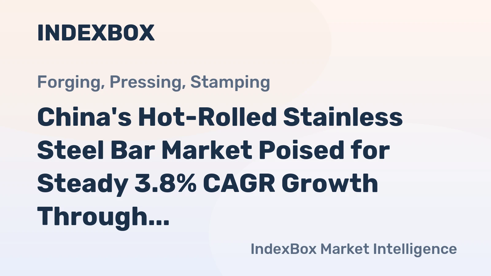 China's Hot-Rolled Stainless Steel Bar Market Poised for Steady 3.8% CAGR Growth Through 2035