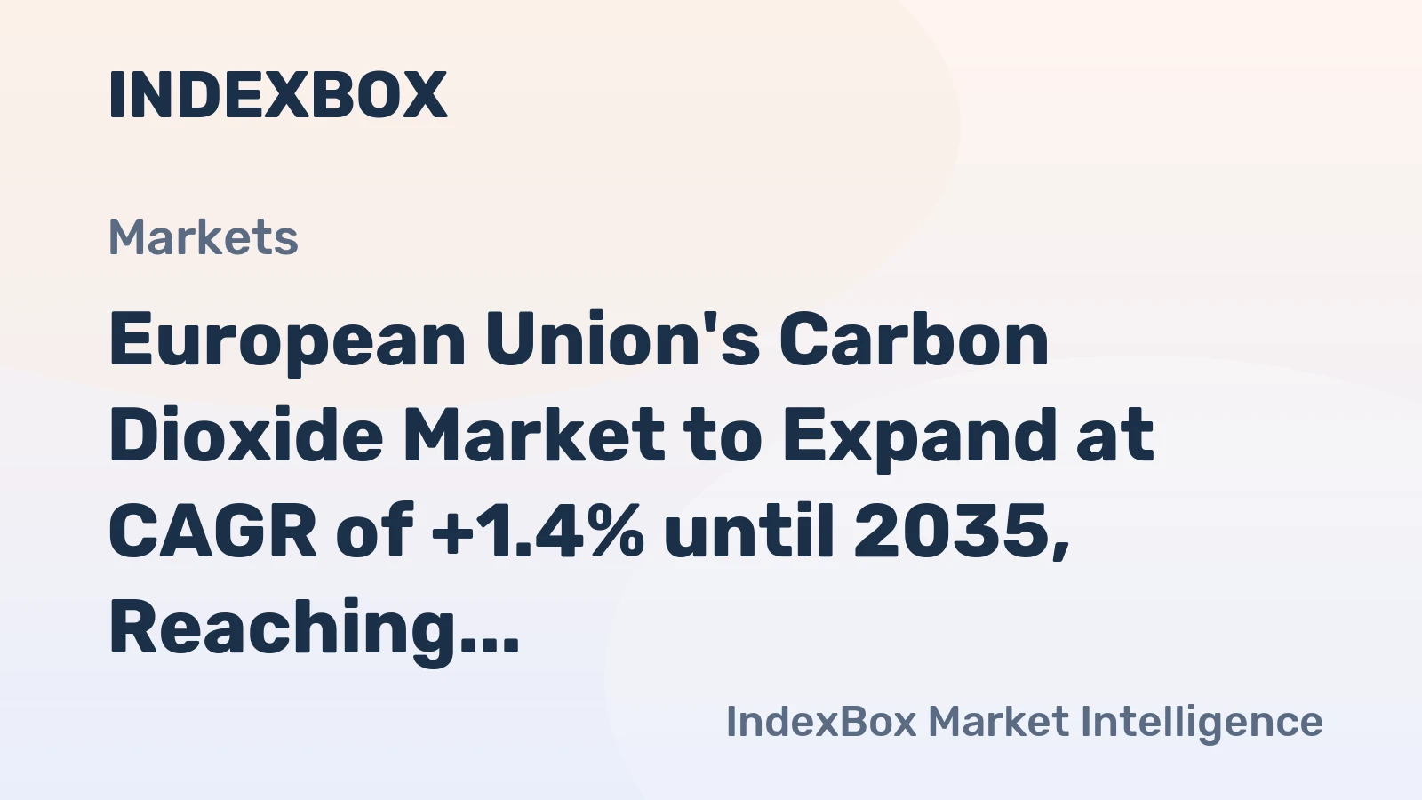 European Union's Carbon Dioxide Market to Expand at CAGR of +1.4% until 2035, Reaching 7.1M Tons
