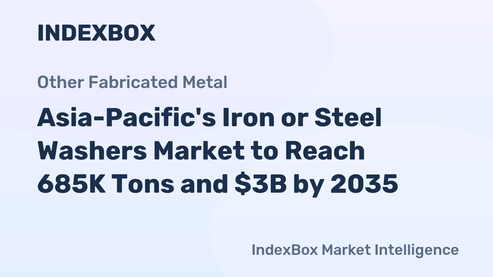 Asia-Pacific's Iron or Steel Washers Market to Reach 685K Tons and $3B by 2035