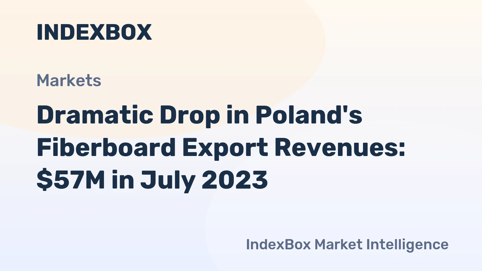 Dramatic Drop in Poland's Fiberboard Export Revenues: $57M in July 2023