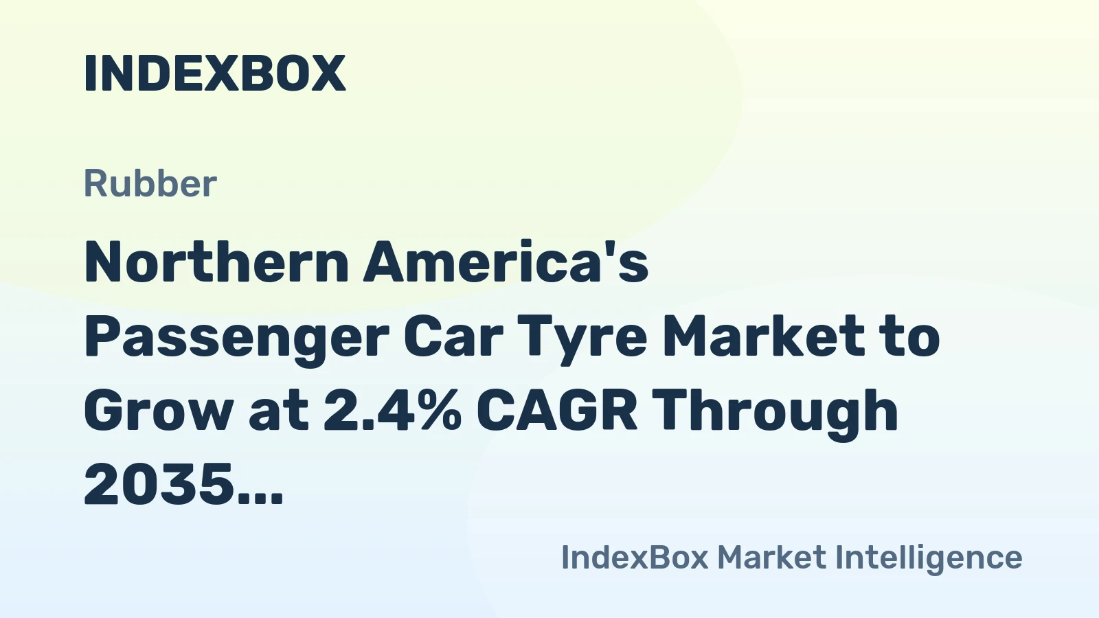 Northern America's Passenger Car Tyre Market to Grow at 2.4% CAGR Through 2035