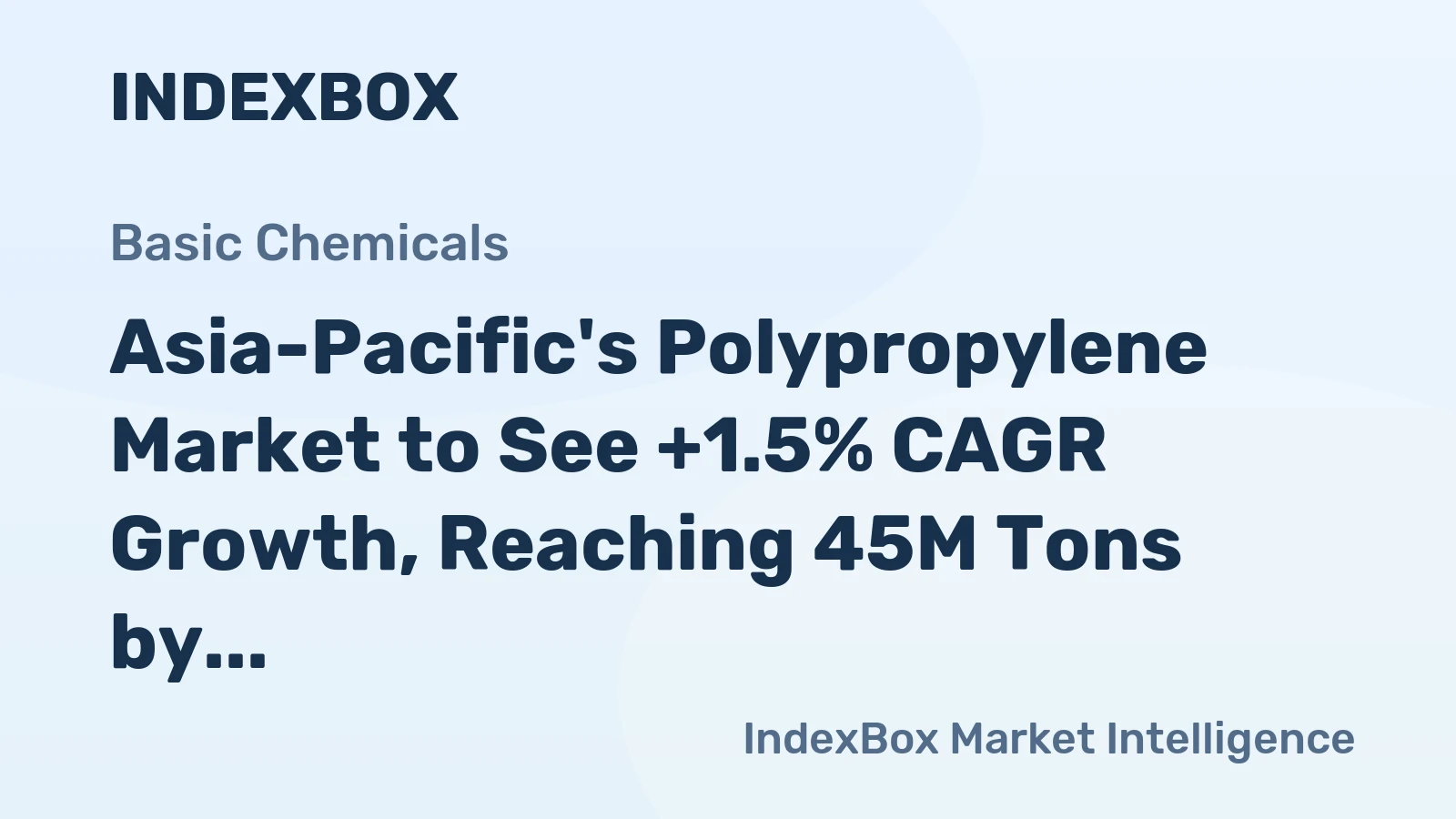 Asia-Pacific's Polypropylene Market to See +1.5% CAGR Growth, Reaching 45M Tons by 2035