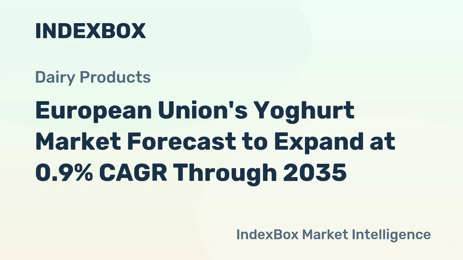European Union's Yoghurt Market Forecast to Expand at 0.9% CAGR Through 2035
