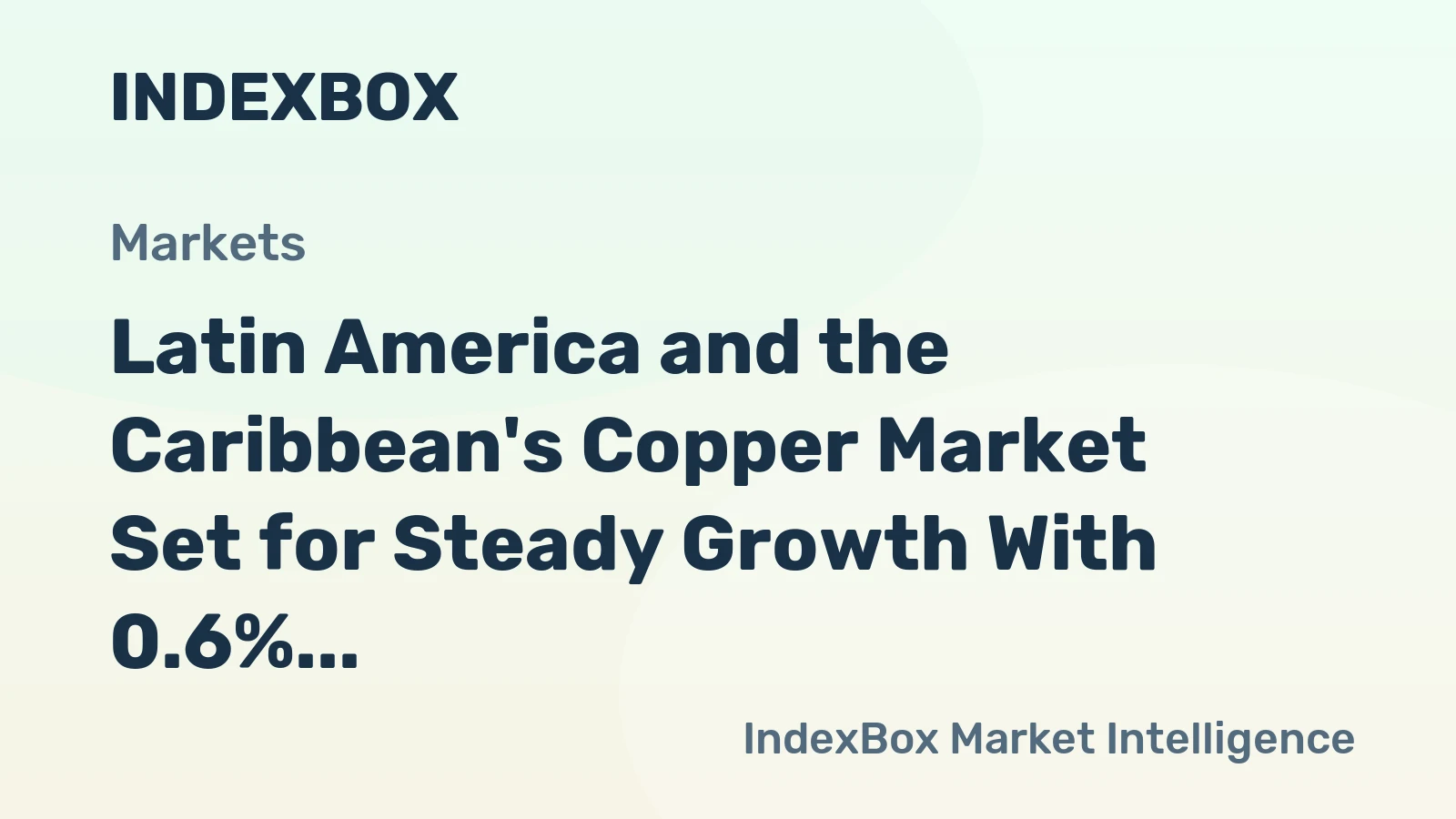 Latin America and the Caribbean's Copper Market Set for Steady Growth With 0.6% CAGR Through 2035