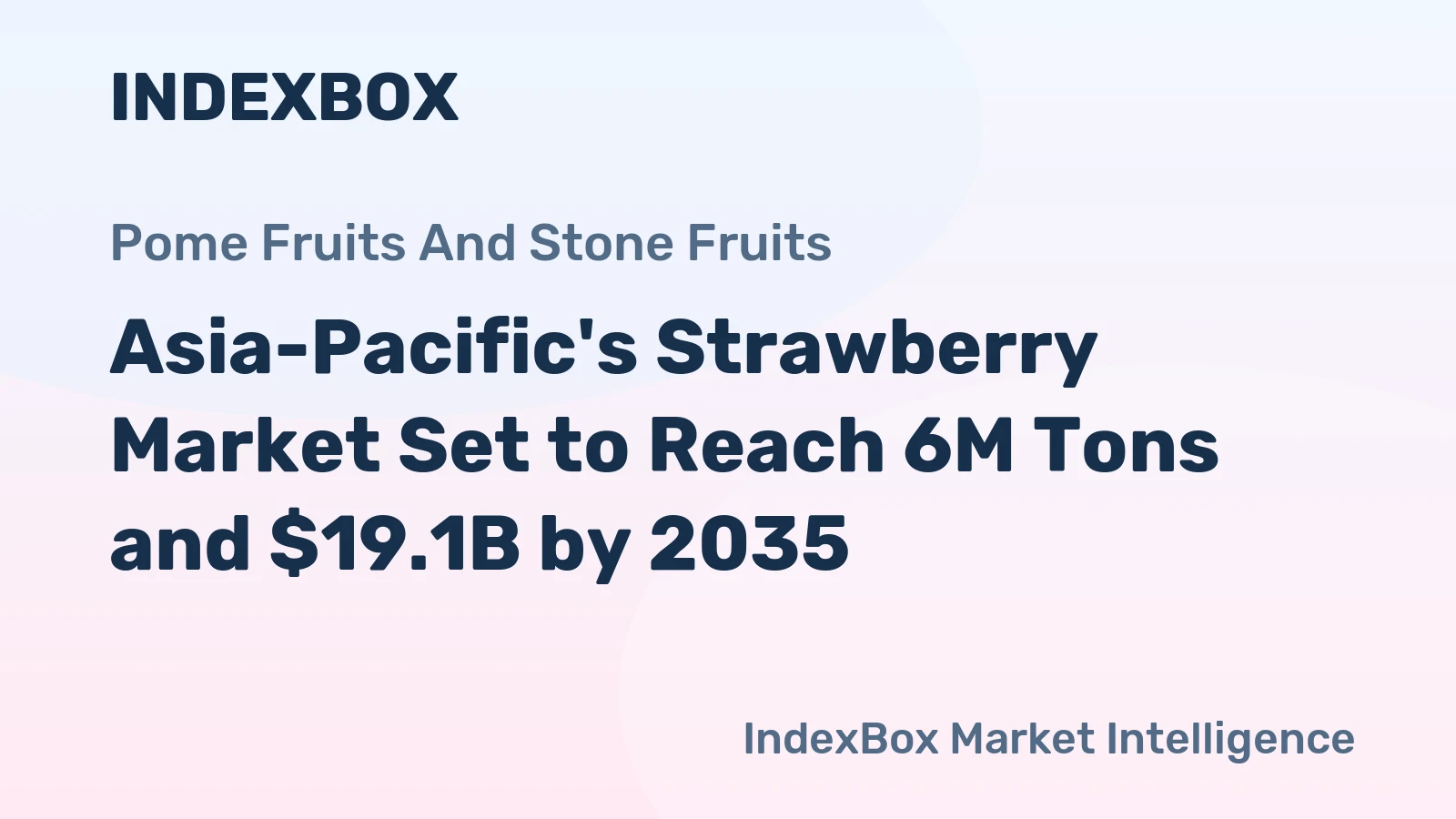 Asia-Pacific's Strawberry Market Set to Reach 6M Tons and $19.1B by 2035