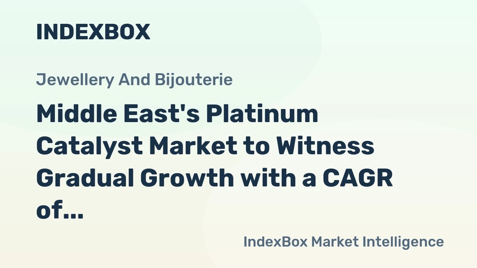 Middle East's Platinum Catalyst Market to Witness Gradual Growth with a CAGR of +0.2% from 2024 to 2035